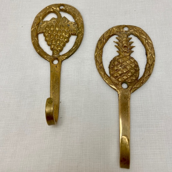 Accents | Vintage Brass Wall Hooks Set Of Two | Poshmark